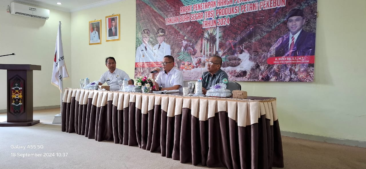 Disbun Kalteng Gelar Rapat Perhitungan Harga TBS Kelapa Sawit Periode I ...